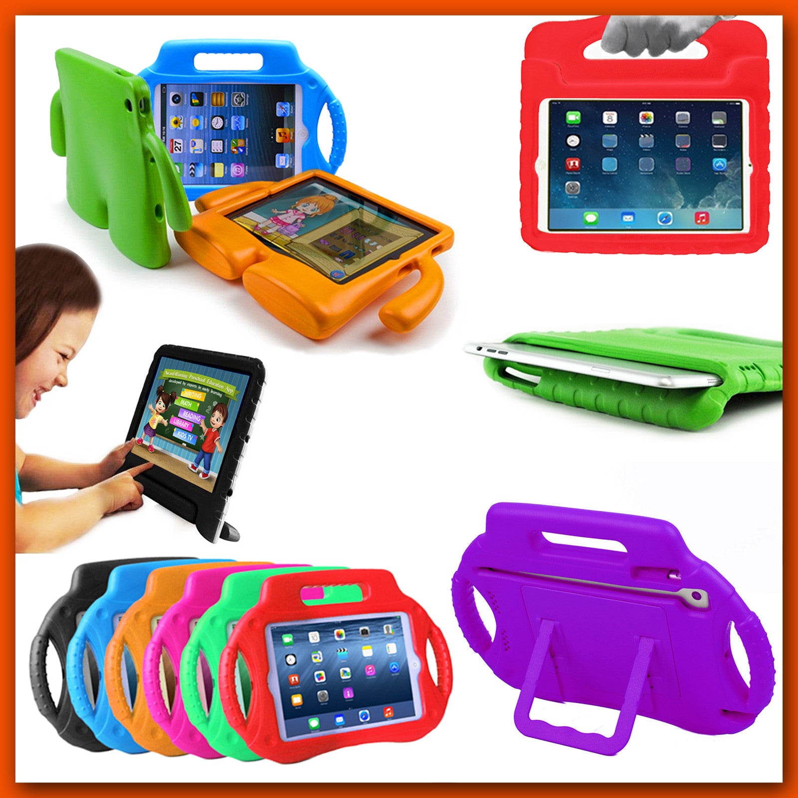 Kids iPad Case - Childrens iPad Cases with Handles Eva Foam by iSOUL