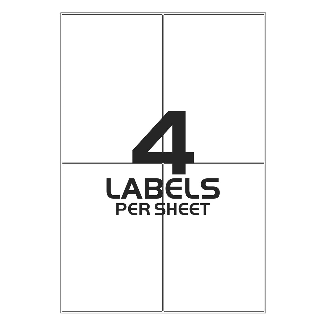 White Printer Labels - 4 Labels per Sheet - 139mm x 99mm – iSOUL