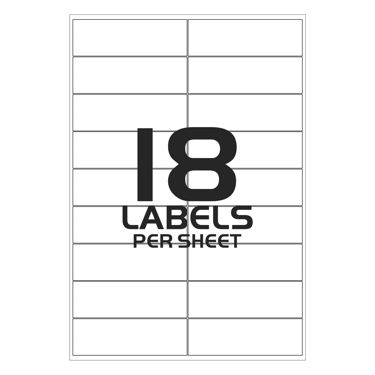 Sticky Labels for Printer - 18 Labels per Sheet - 63mm x 47mm – iSOUL