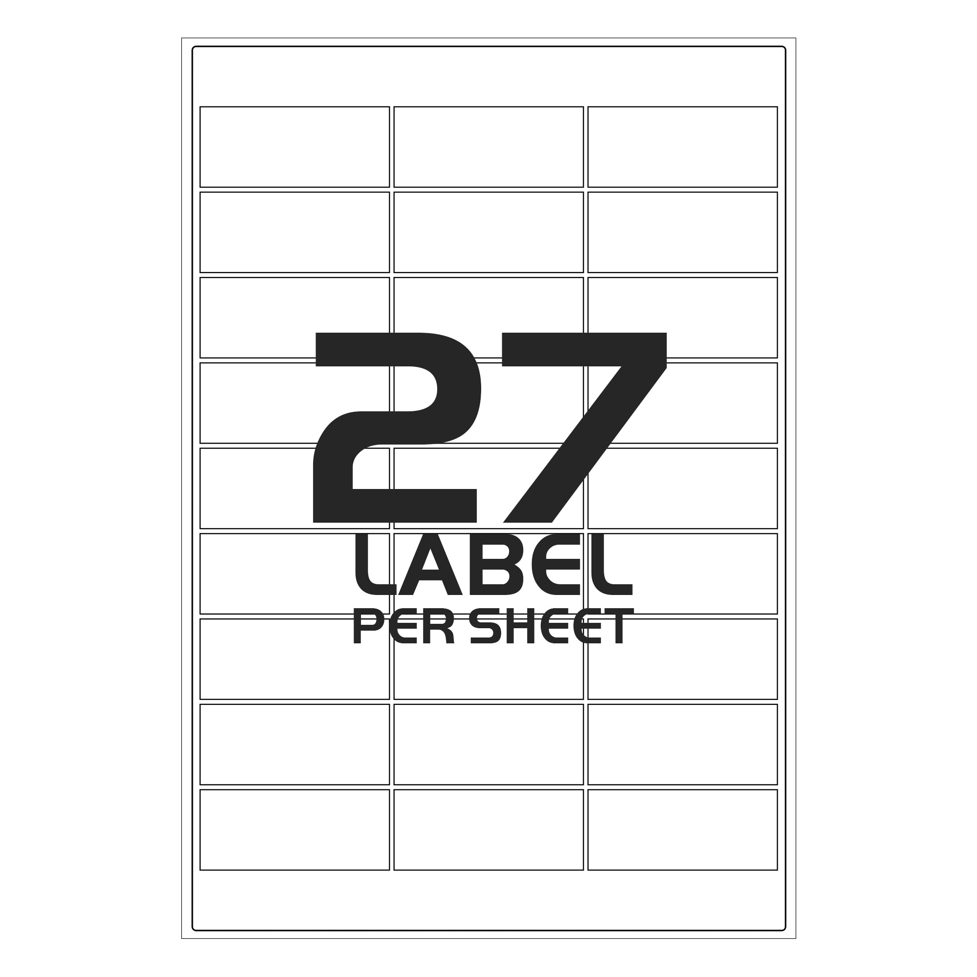 Address Printer Labels - 27 Labels per Sheet - 64mm x 30mm – iSOUL