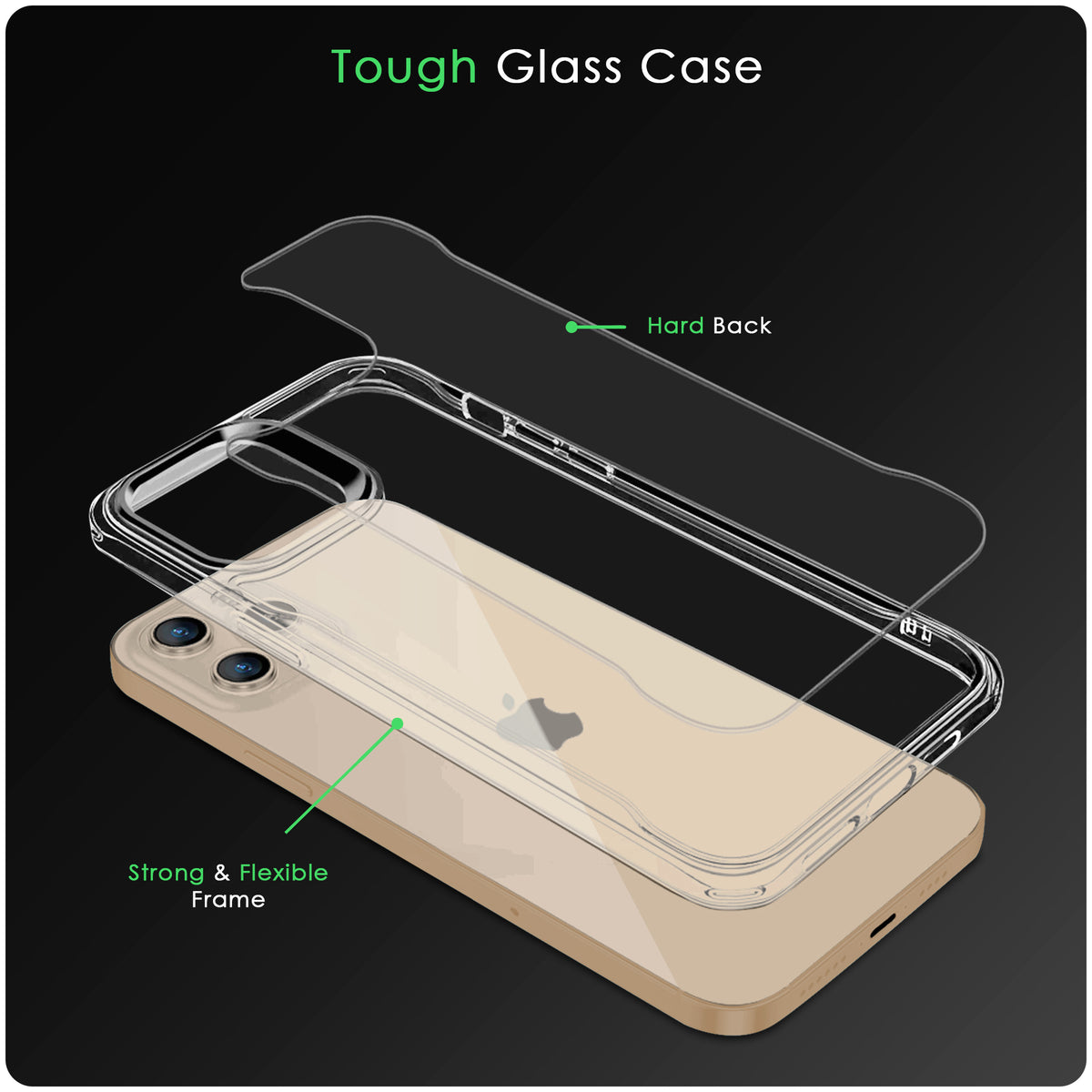 iPhone 12 Pro Max Case Hard Back Soft Bumper Around Slim Soft Silicone ...