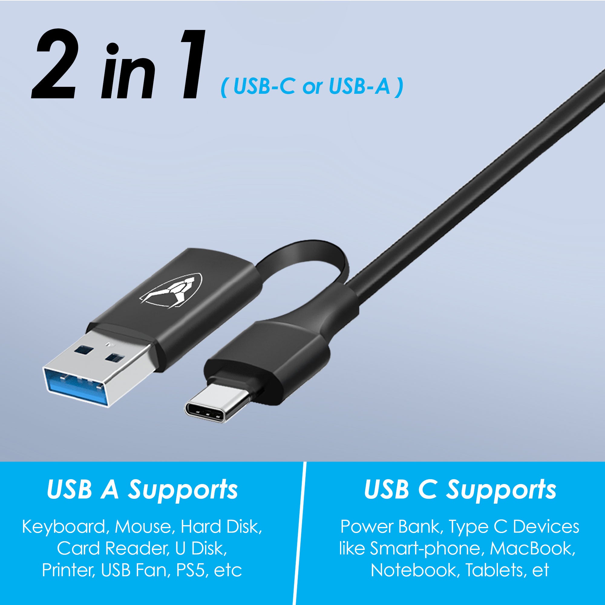 iSOUL 2-in-1 4-Port Ultra Slim USB 3.0 Powered with LED Switches USB-C