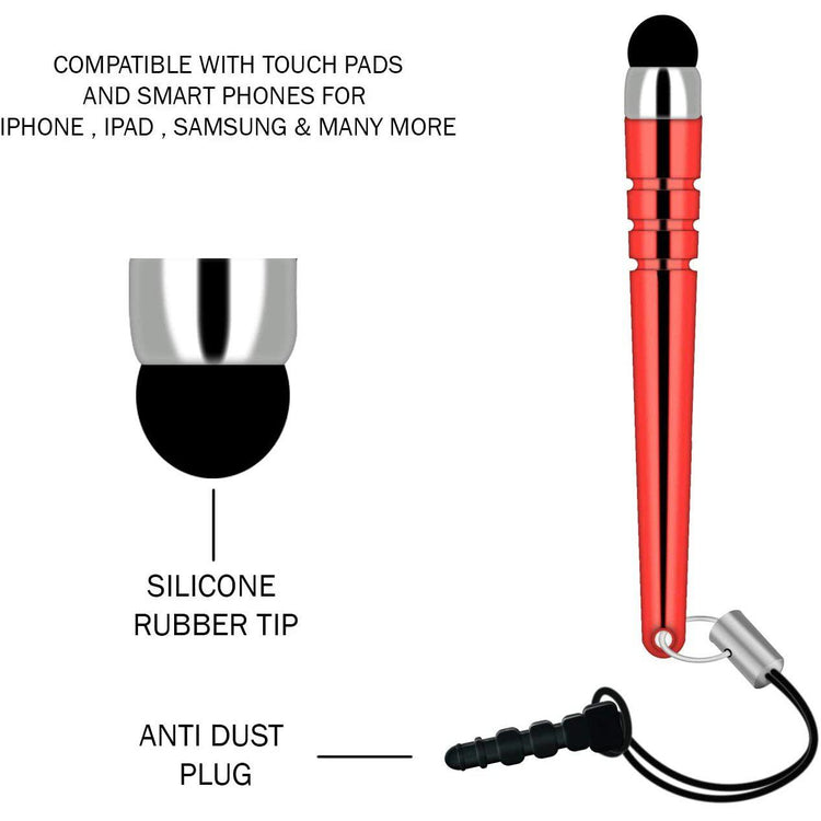 iSOUL Premium Quality 10 Pack Stylus Touch Pen With Anti-Dust Plug Cap