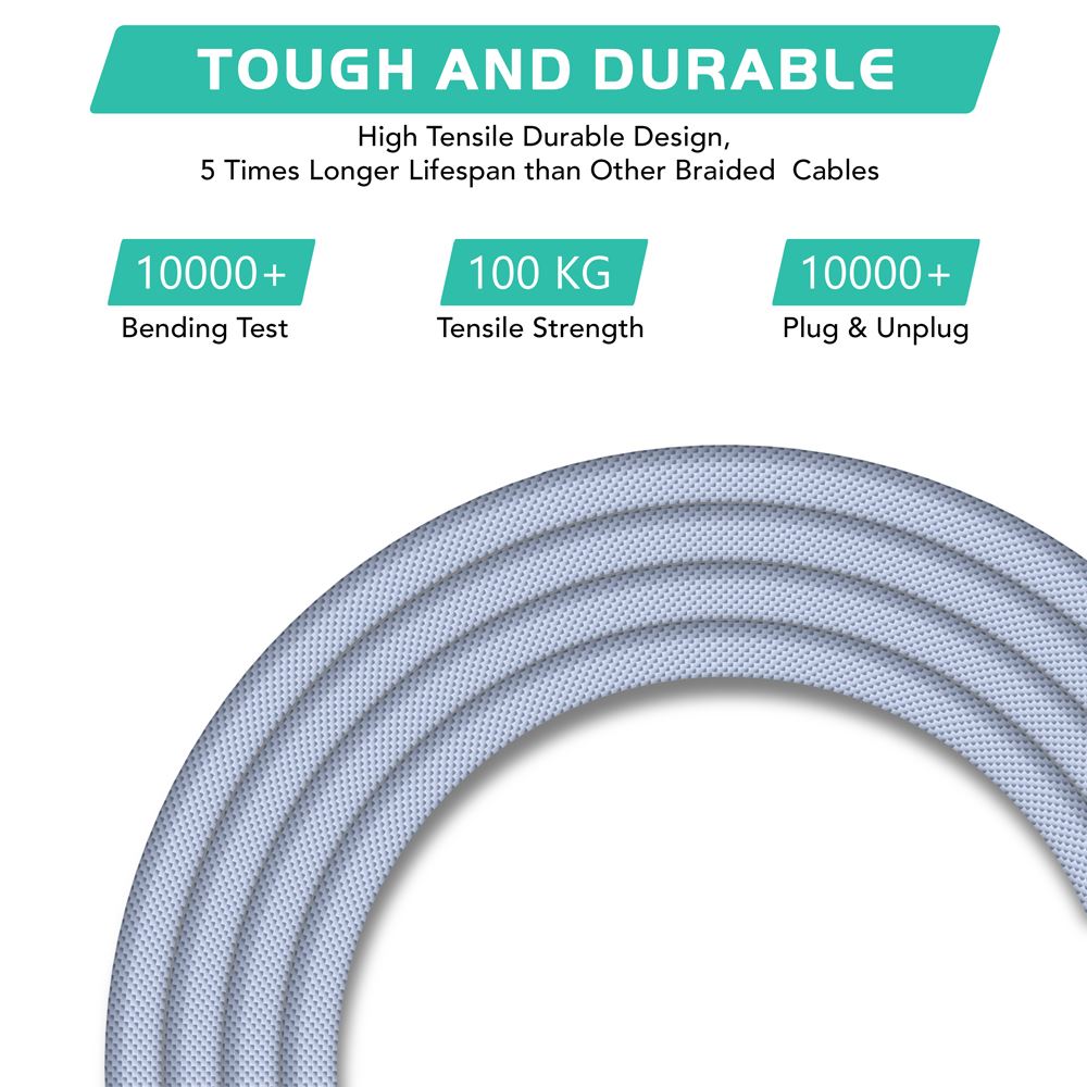 iSOUL Micro USB Cable 2m 1m 15cm Heavy Duty Nylon Braided Data Cable