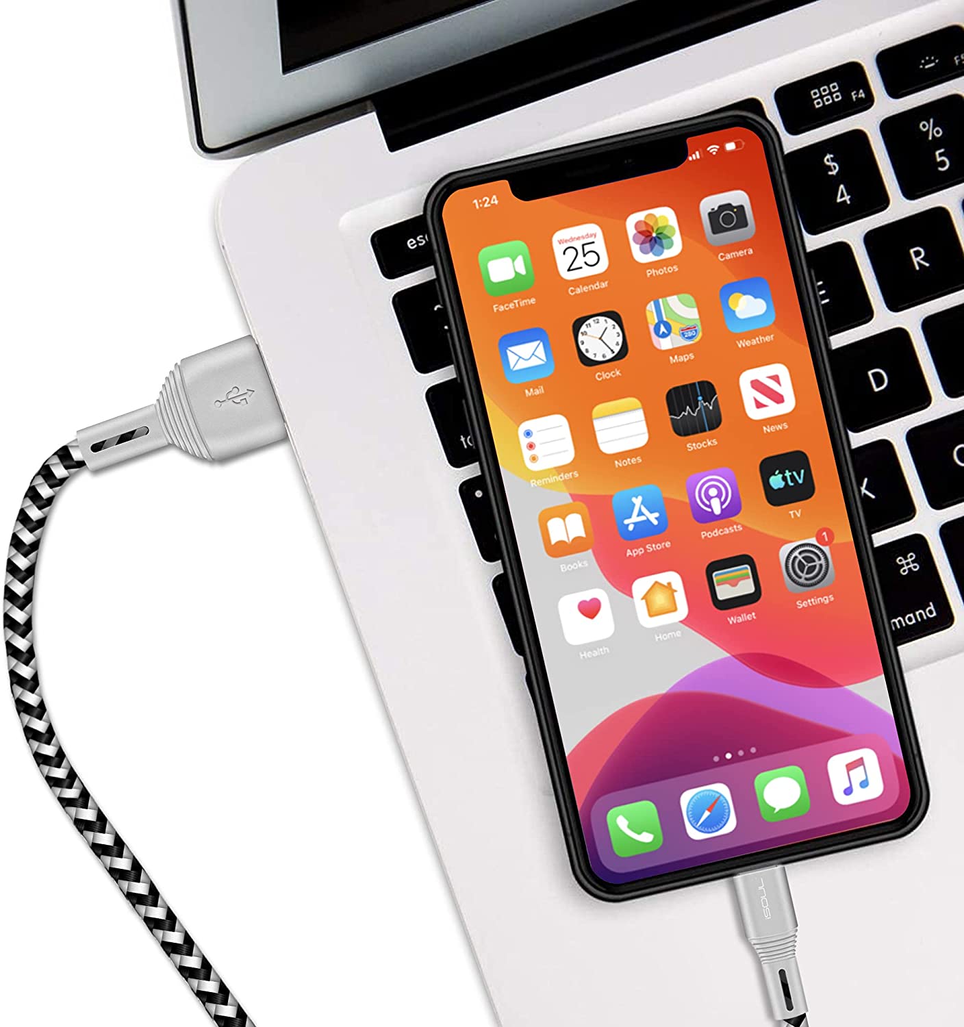 iSOUL 15cm Lightning USB Data Cable Fast Charging Lightning Cable