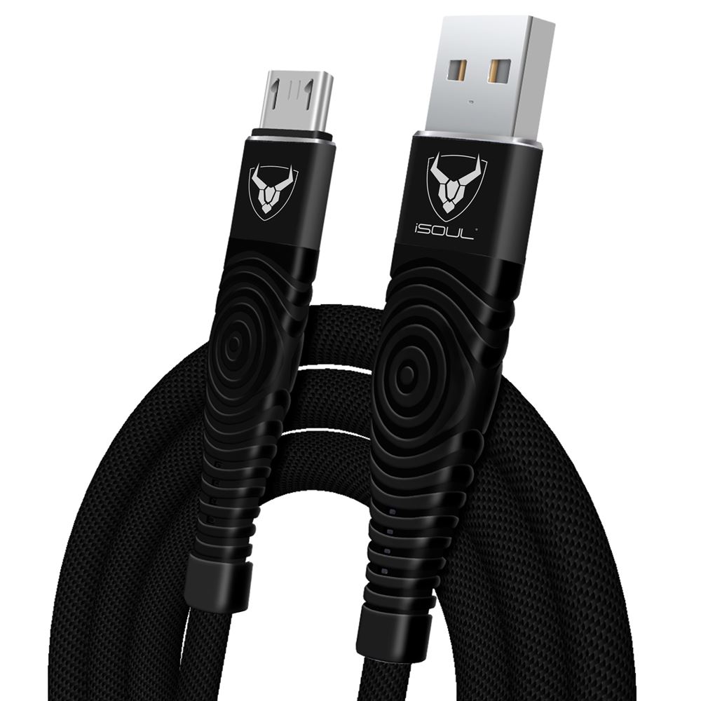 iSOUL Micro USB Cable 2m 1m 15cm Heavy Duty Nylon Braided Data Cable