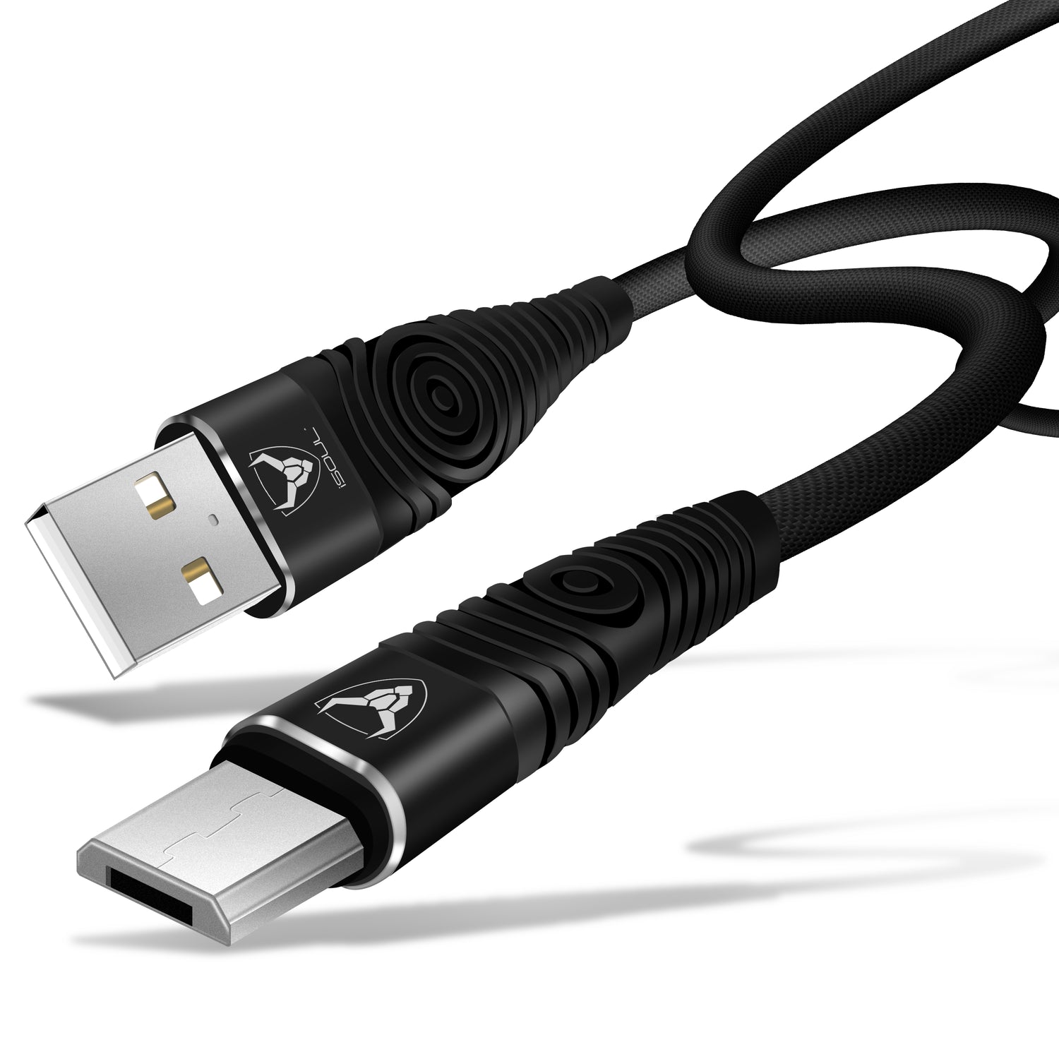 iSOUL Micro USB Cable 2m 1m 15cm Heavy Duty Nylon Braided Data Cable