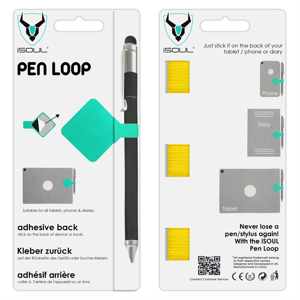 3X Yellow Adhesive Pen Loop Holder for Surface Pen – iSOUL
