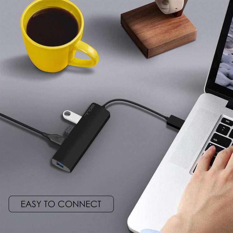4-Port USB 3.0 Ultra Slim Data Hub for Macbook, Mac Pro/mini, iMac, Su ...