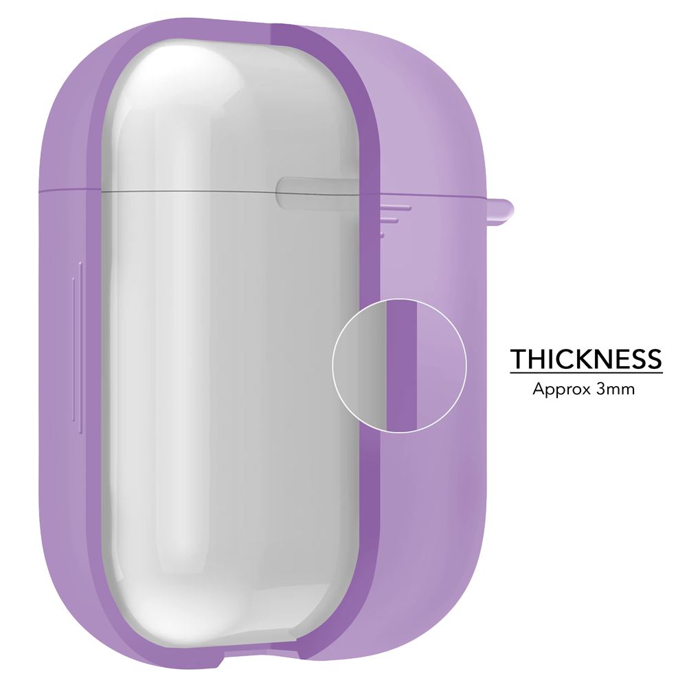 Silicone Slight Purple Airpod Case Cover - iSOUL