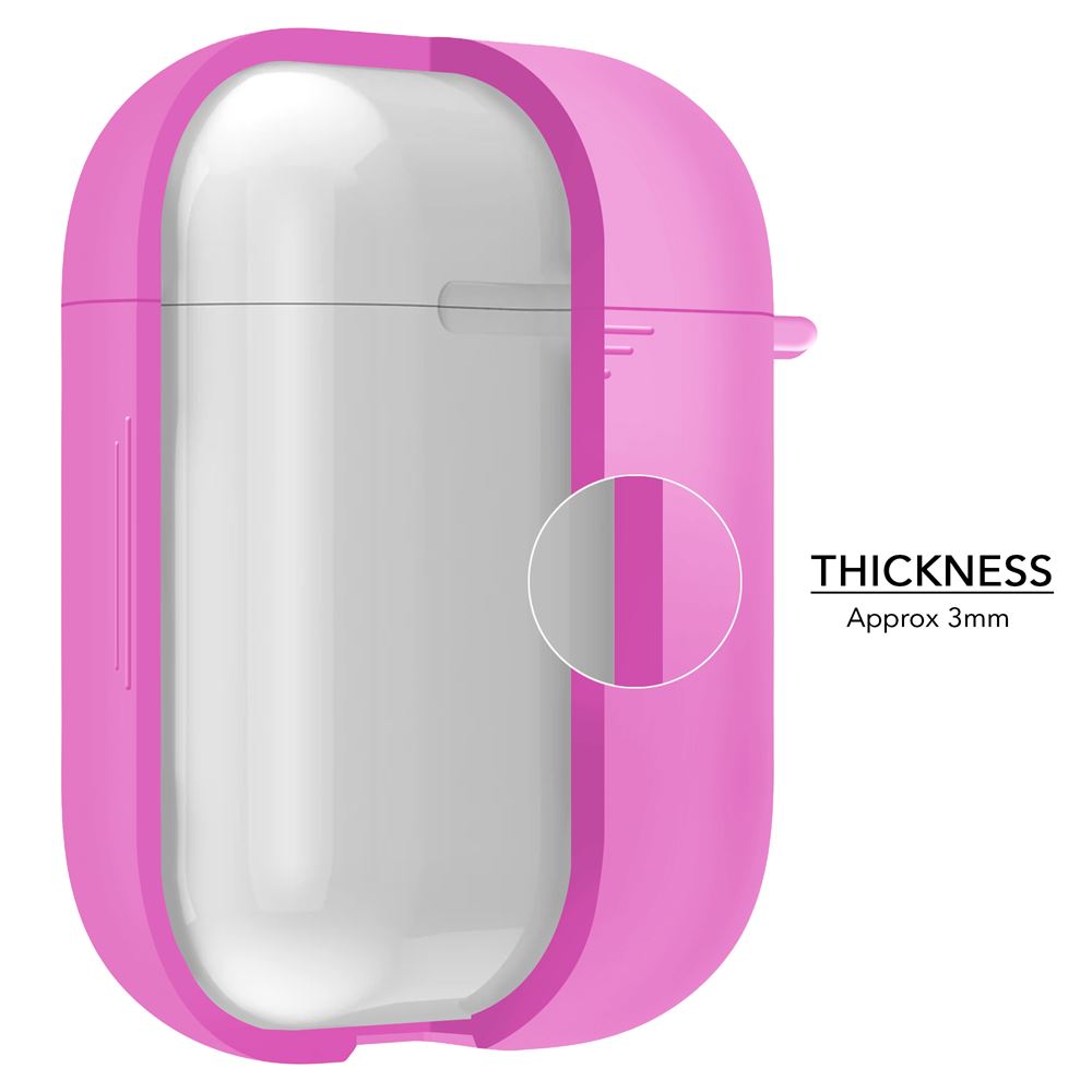 Pink Silicone Airpod Case for Airpods 1 and 2 - iSOUL
