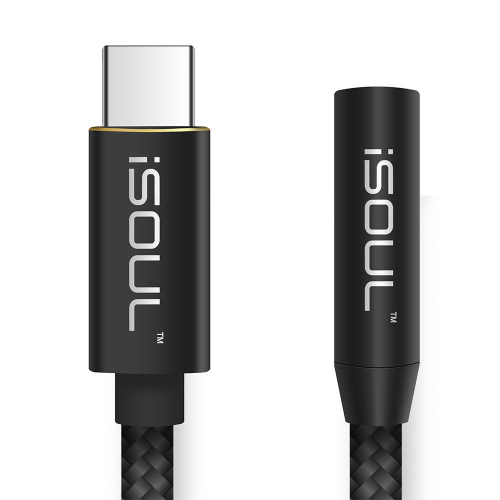 Type C USB to 3.5mm Audio Adapter Nylon Braided – iSOUL