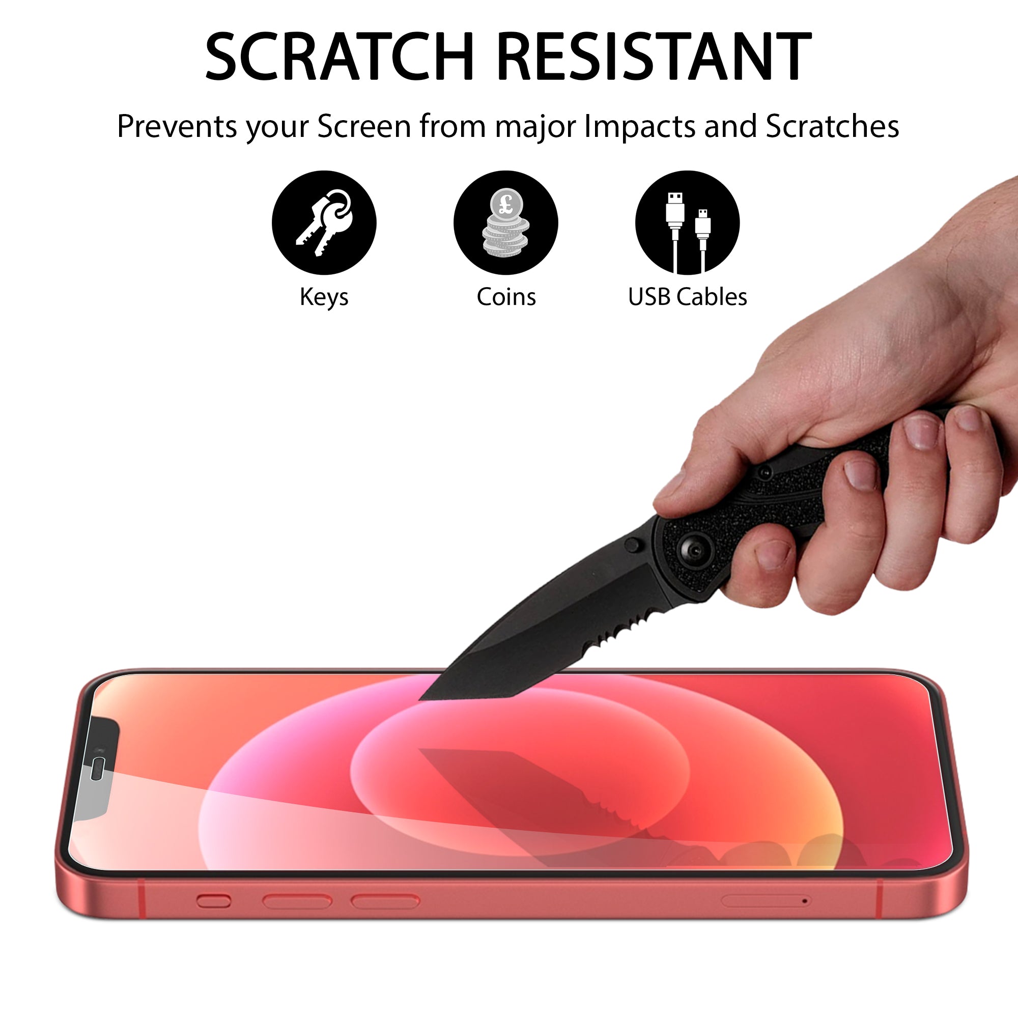 iPhone 12/12 Pro Screen Protector Tempered Glass HD Film Full - 4 Pack ...