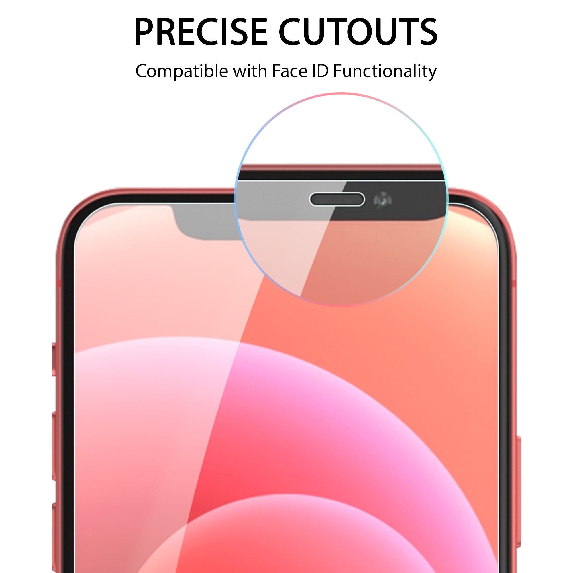 iPhone 12/12 Pro Screen Protector Tempered Glass HD Film Full - 4 Pack ...