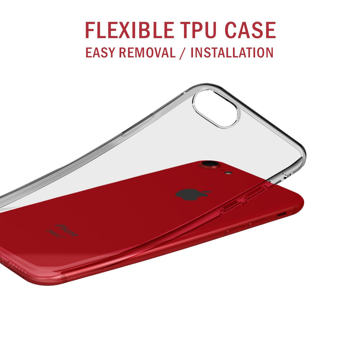 iSOUL Transparent Clear Case for Apple iPhone 8