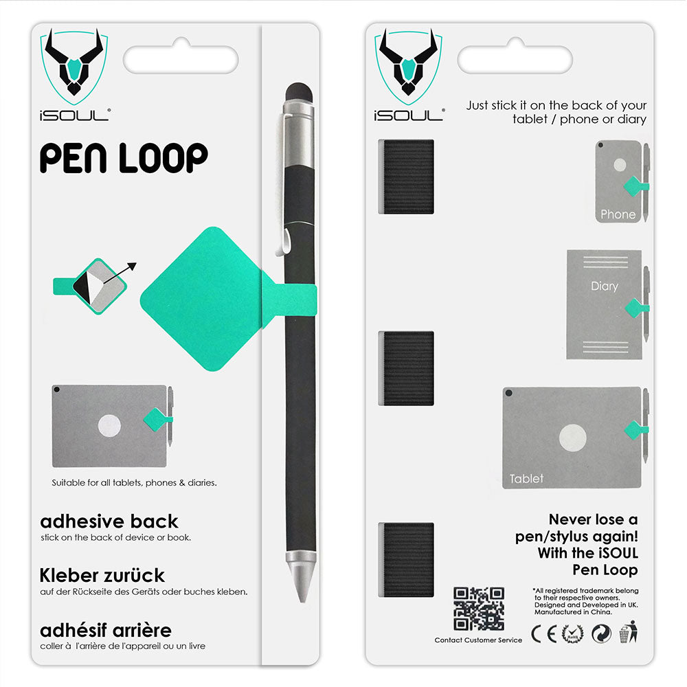 3X iSOUL Adhesive Pen Loop Stylus Holder