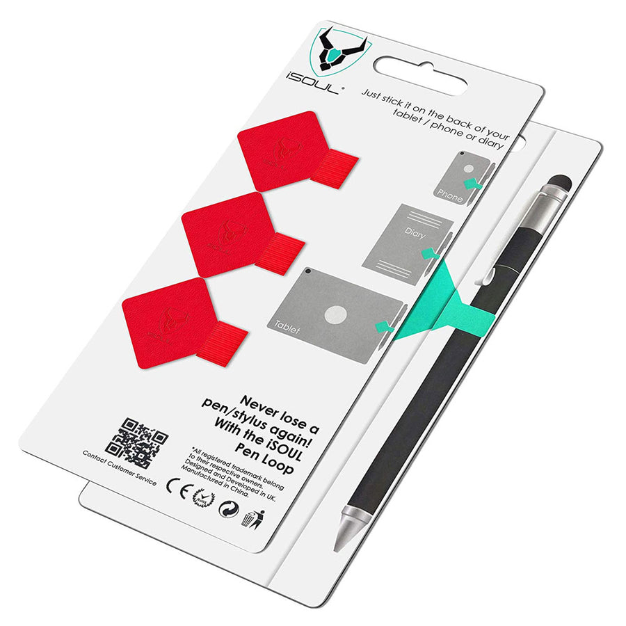 Pack of 3 iSOUL Pen Loop Sticker for Notebooks
