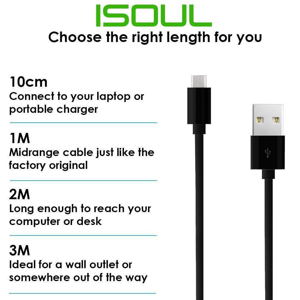 Heavy-Duty USB C Type C Data Lead Fast Charge Phone Charger Cable – iSOUL